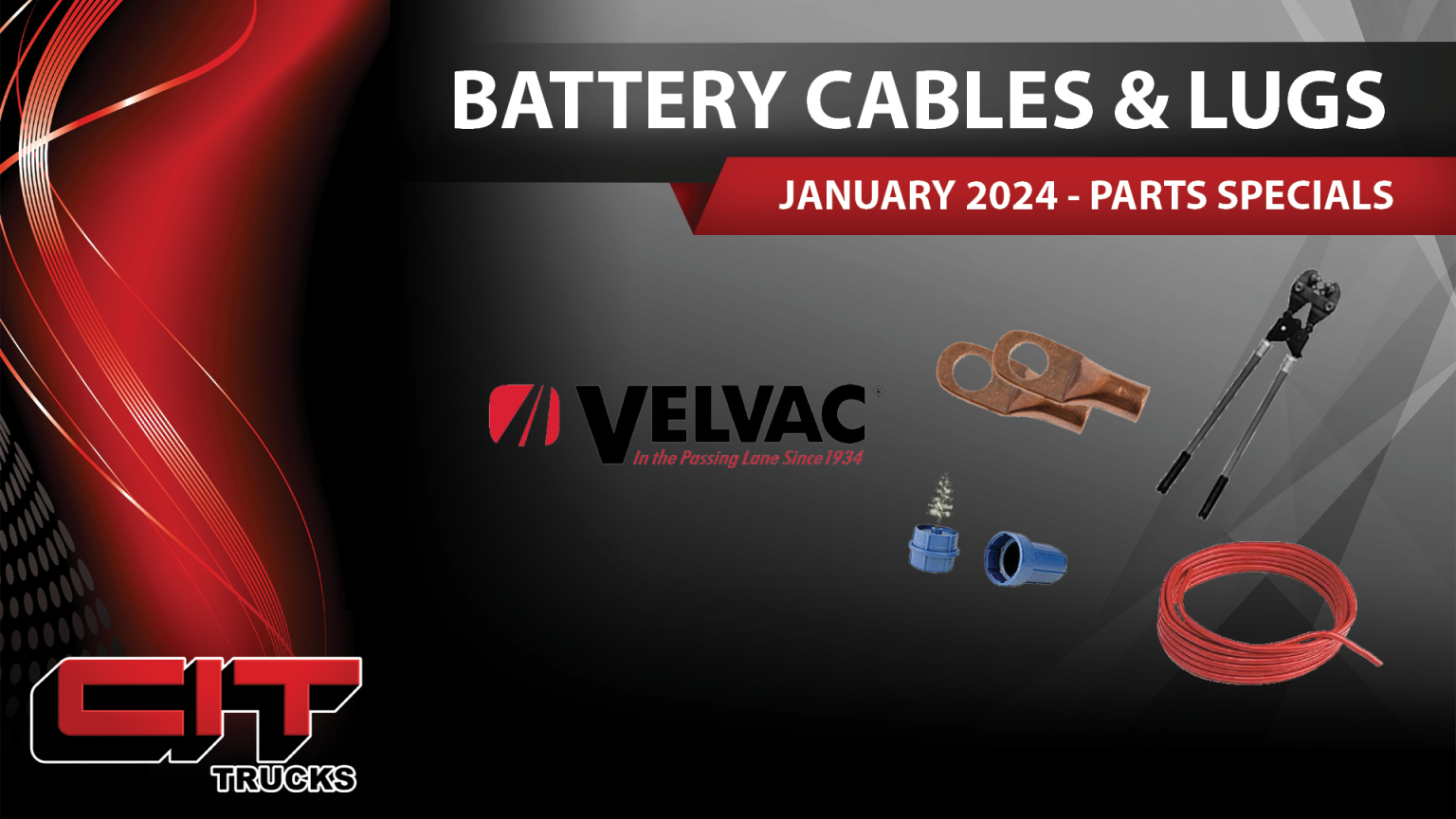 January 2024 Parts Specials – Battery Cables and Lugs